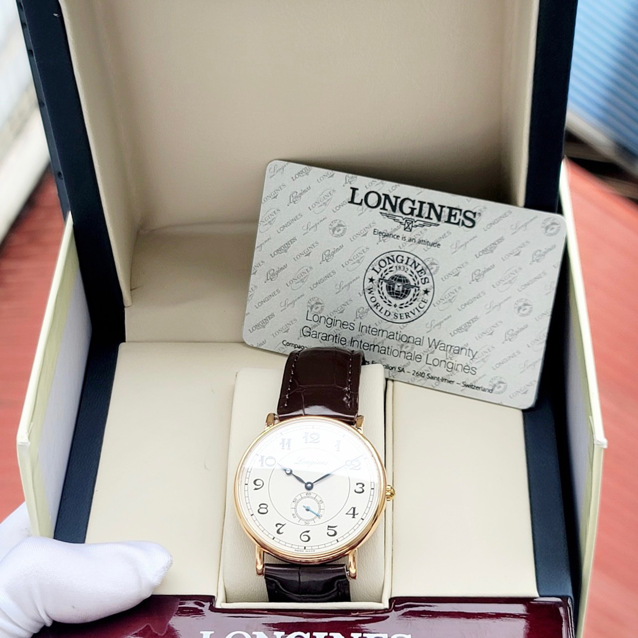 Longines Presence Heritage 18k Rose Gold L4.785.8.73.2 used